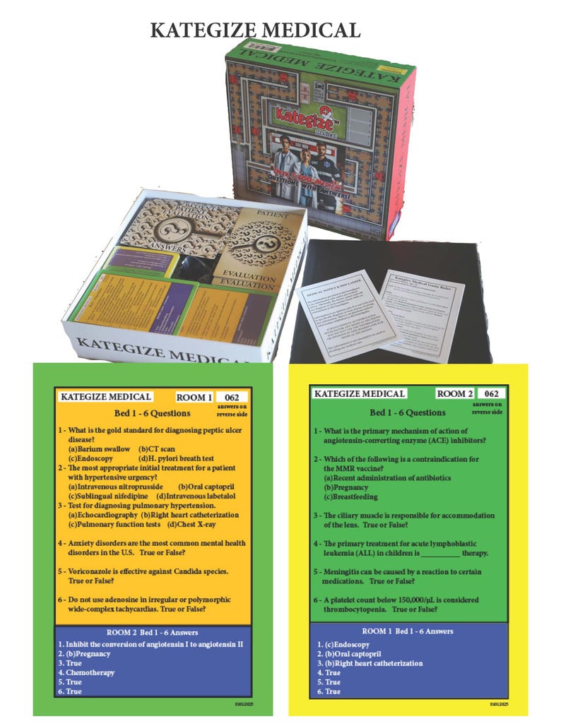 Kategize Medical Educational Board Game - Doctors, Nurses, Emts ...