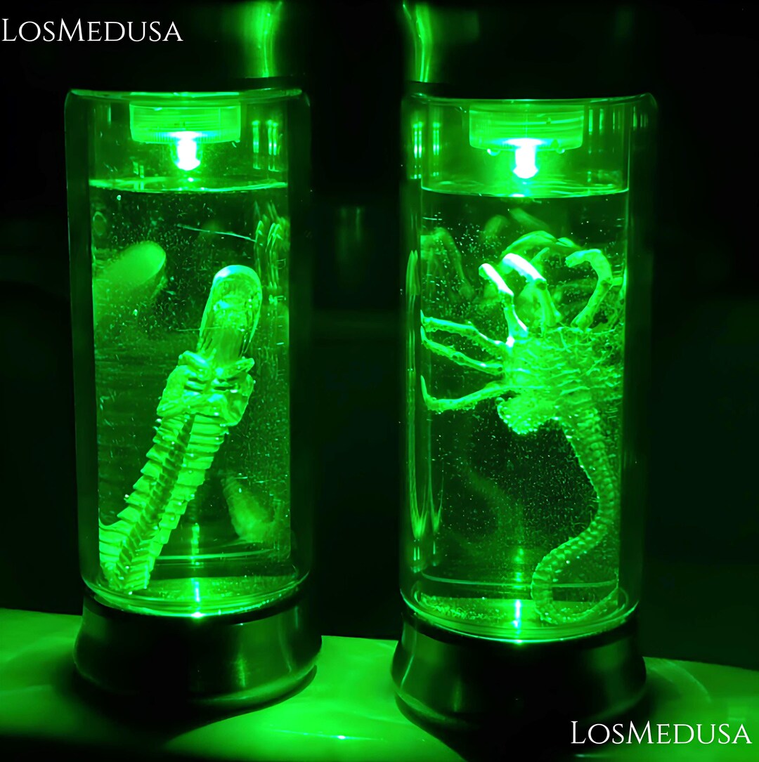 Alien Xenomorph LED Glow Jar, Facehugger Embryo Glass Jar,alien Movie ...