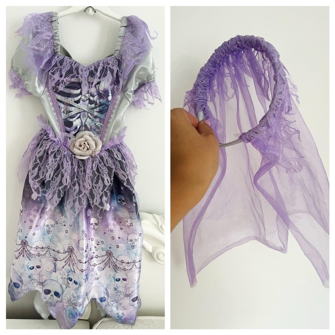 Girl Halloween Scary Costume "dead Bride"/set 2 in 1 Dress and Veil ...