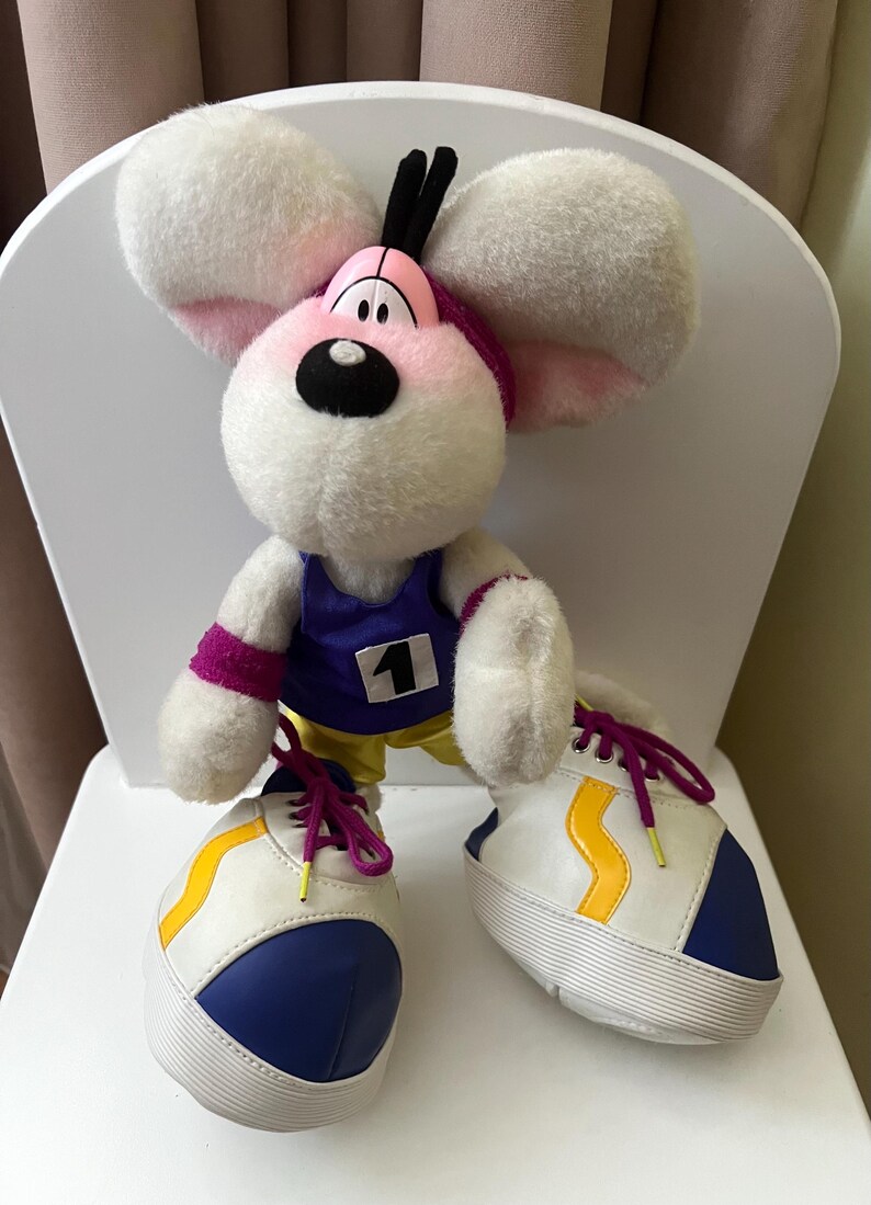 Vintage Large Diddl Maus Sport Plush Toy 1990s • Collectible German ...
