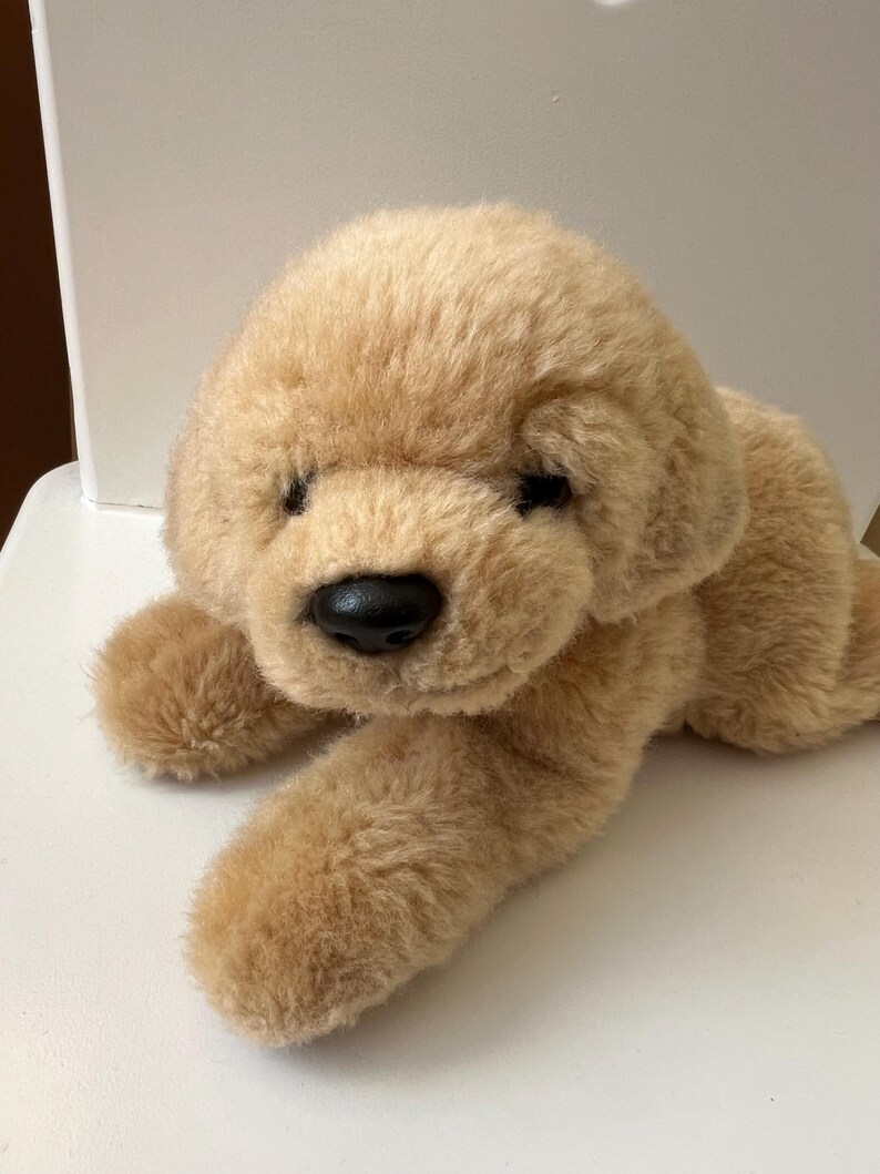 Vintage Golden Retriever Puppy Plush Toy by Uni-toys Germany, 15 Cm ...