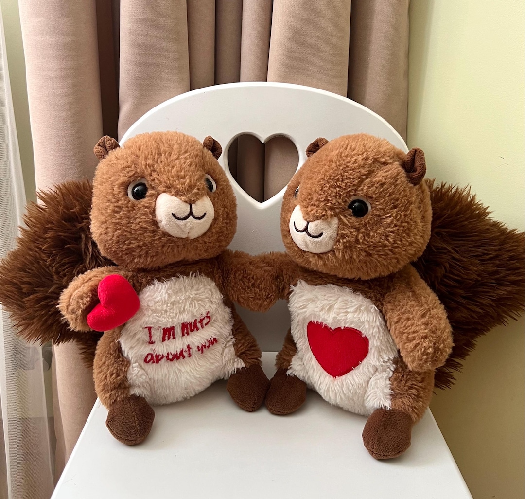 Asda Hugging Plush Squirrels Couple •valentine’s Day Stuffed Animals ...