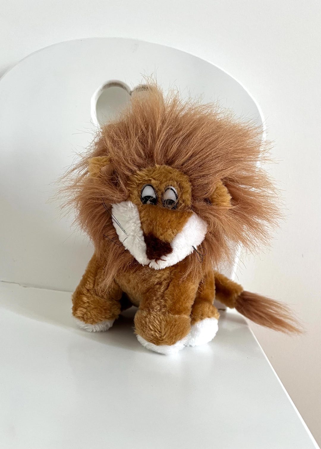 Stuffed Lion Plush Animal King Lion Plushie Vintage Toy Soft Lion Baby ...