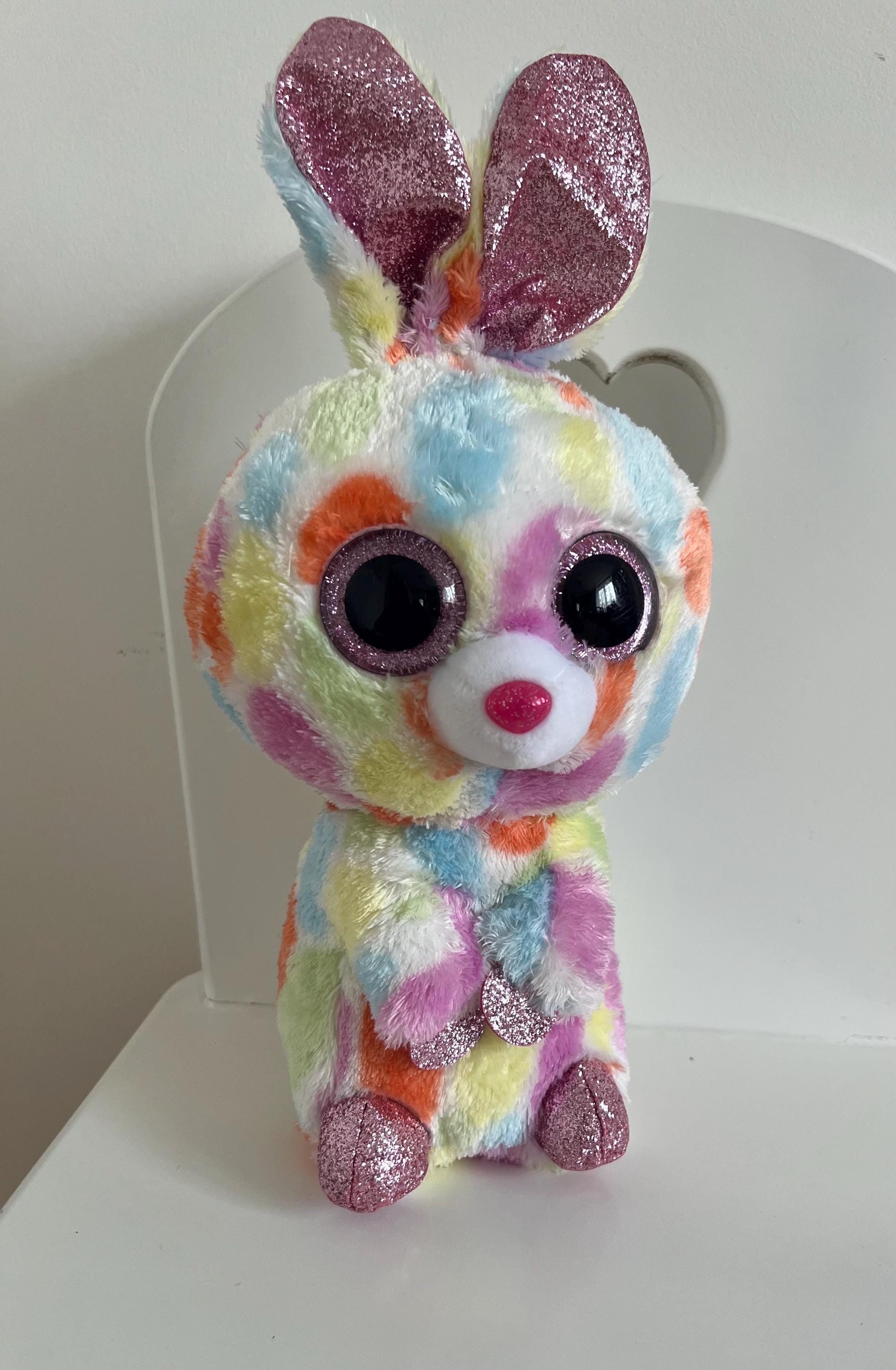 TY Toy Stuffed Colorful Rabbit Plush Vintage Toy Rainbow Toy Soft Bunny ...