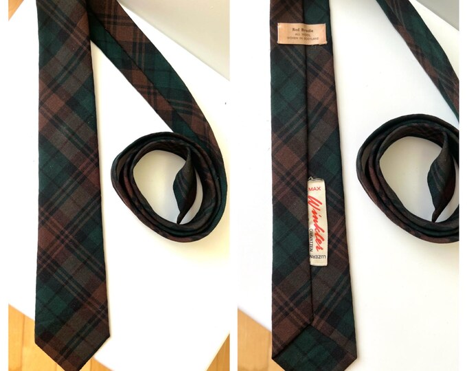 Red Brodie Vintage Wool Tie | by Max Winkler Retro Tie | All Wool Tie ...