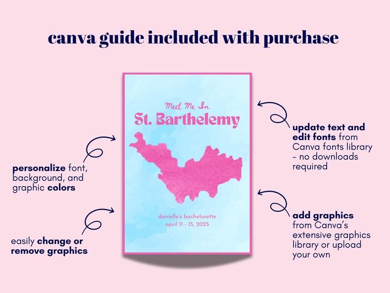 St. Barths Bachelorette Party Itinerary Template I Saint Barthélemy ...