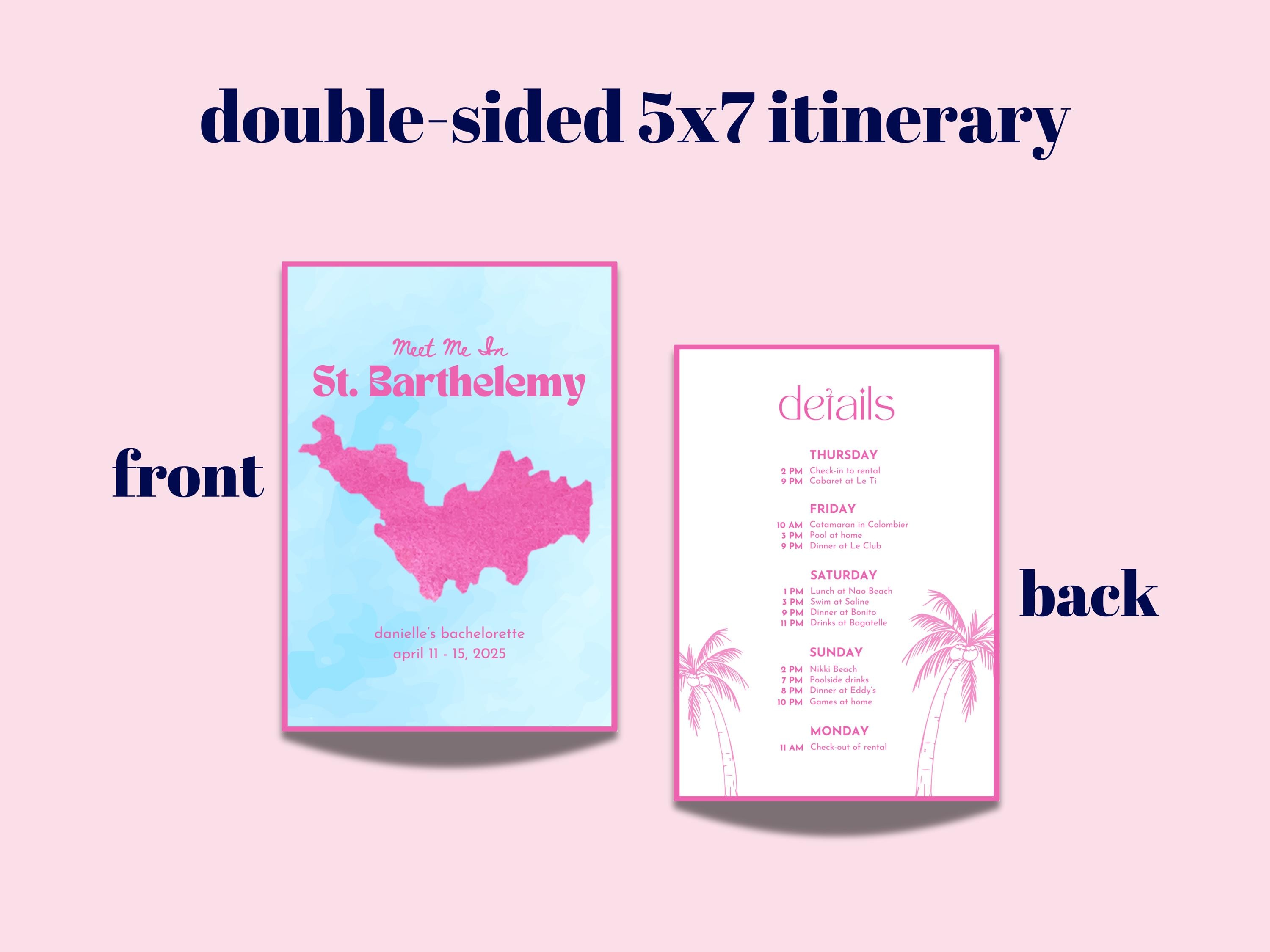 St. Barths Bachelorette Party Itinerary Template I Saint Barthélemy ...