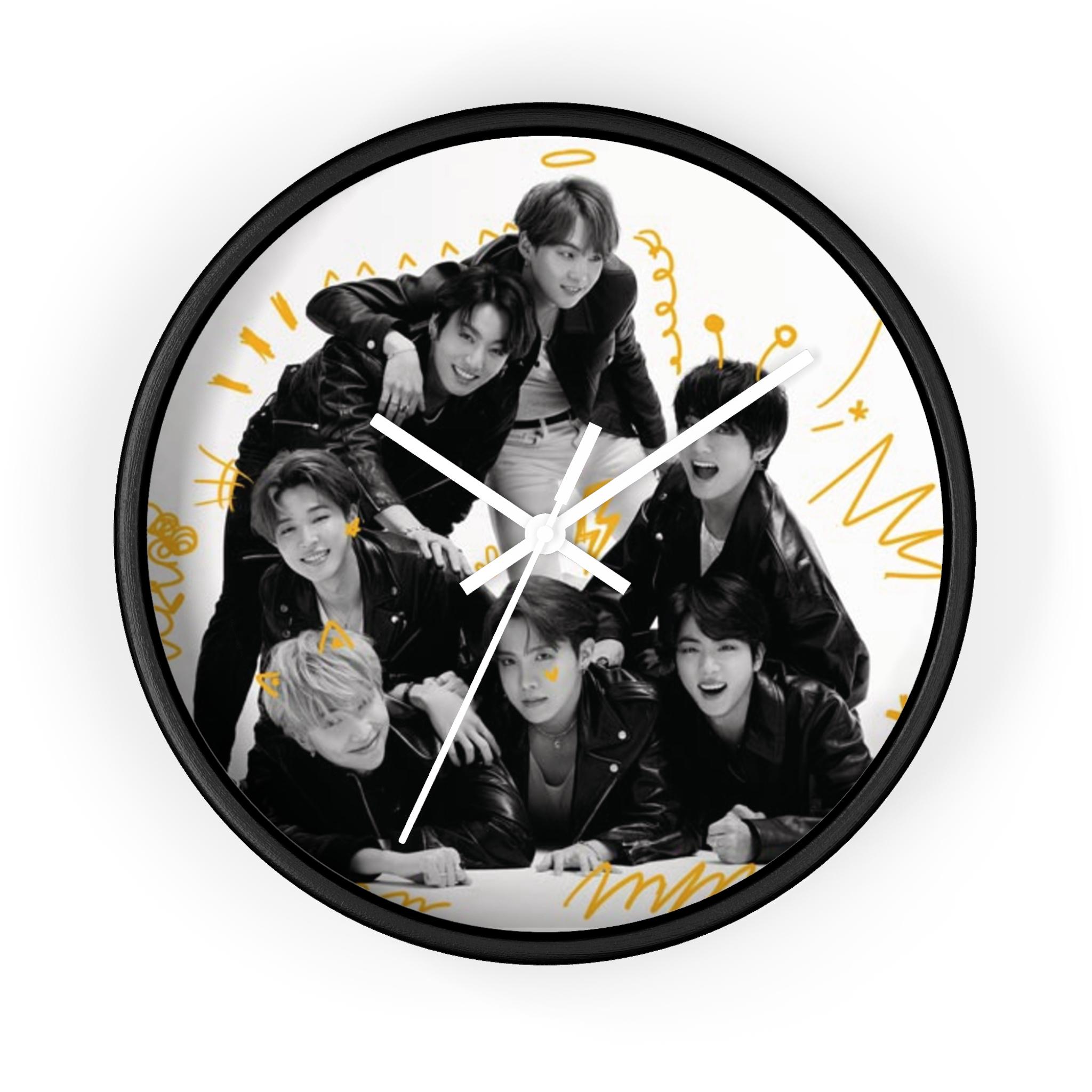 Bts-inspired Wall Clock, K-pop Decor, Unique Gift for Fans, Living Room ...