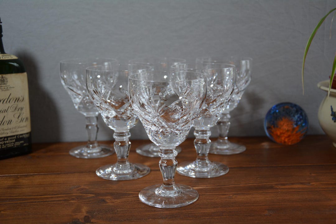 Royal Brierley Elizabeth Wine Glasses - Etsy UK