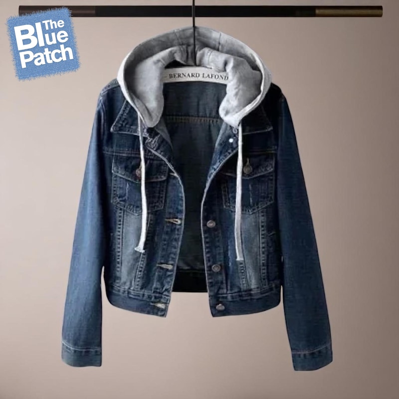 Womens Denim Jacket Hood - Etsy
