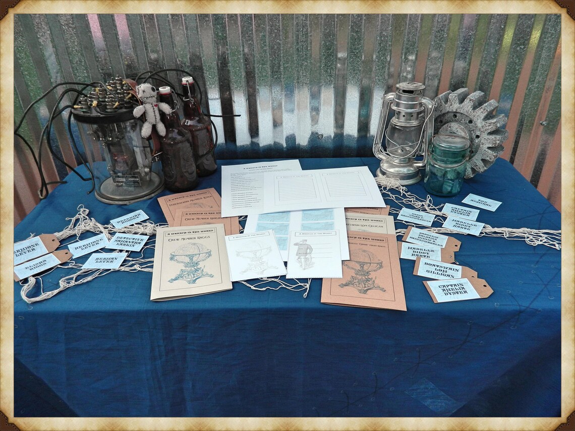 Steampunk Murder Mystery Dinner Game Printables for Expansion - Etsy