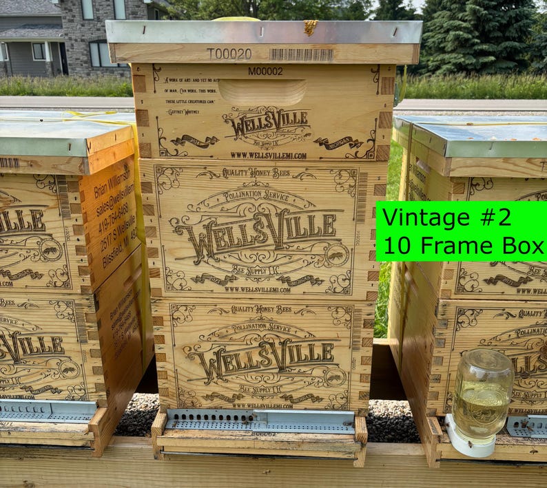 Custom Laser Engraved Bee Hive – Personalized Wooden Hive Box for ...