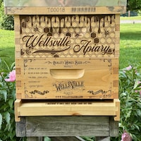 Custom Laser Engraved Bee Hive – Personalized Wooden Hive Box for ...