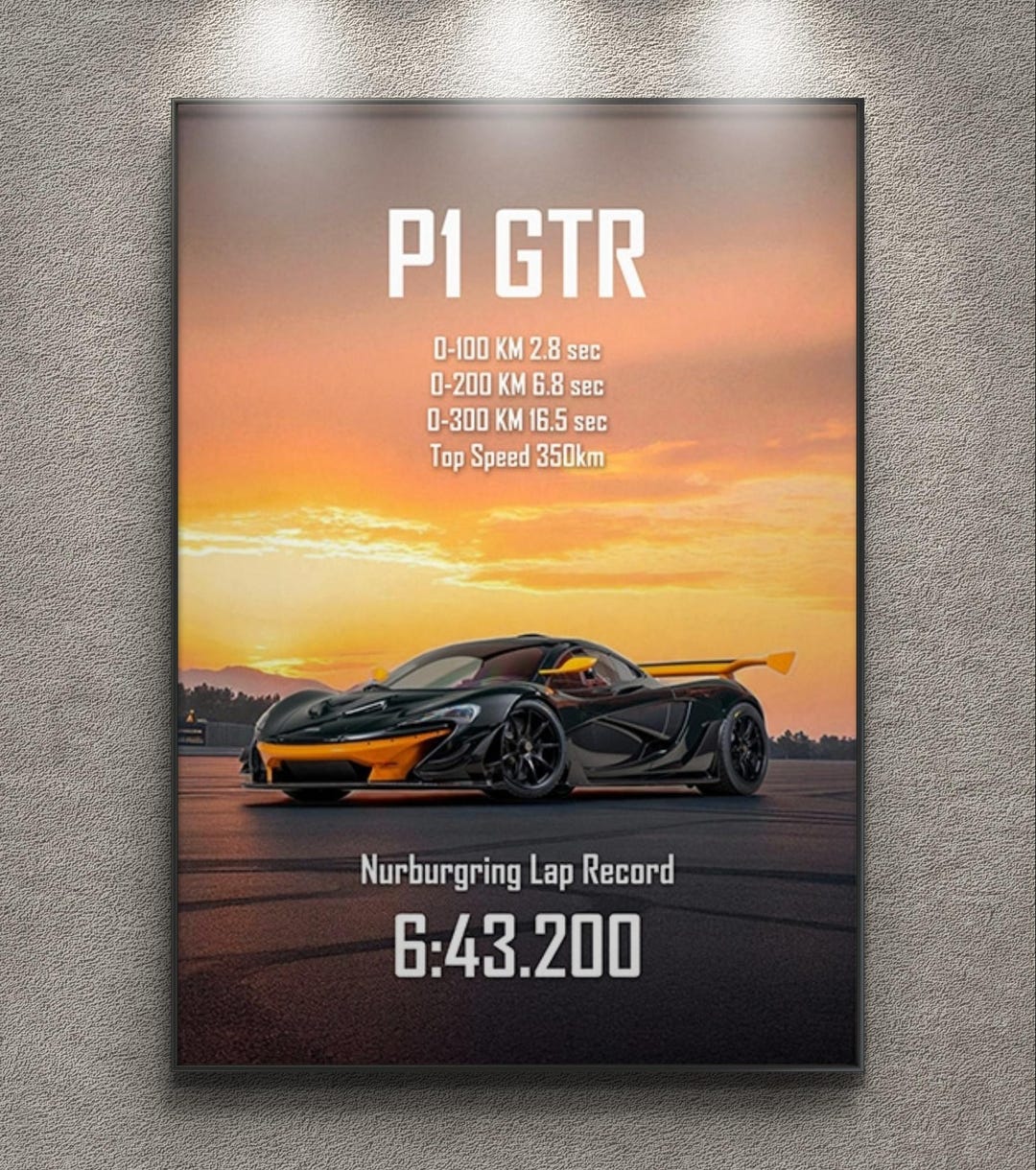 Mclaren P1 GTR Print | Car Poster, F1 Wall Art (digital Download) - Etsy