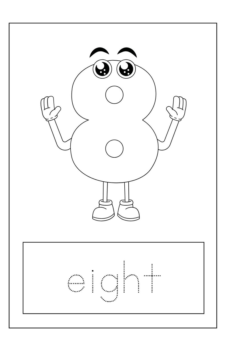 Printable Number Coloring Book for Kids – Numbers 0–9 – Educational ...