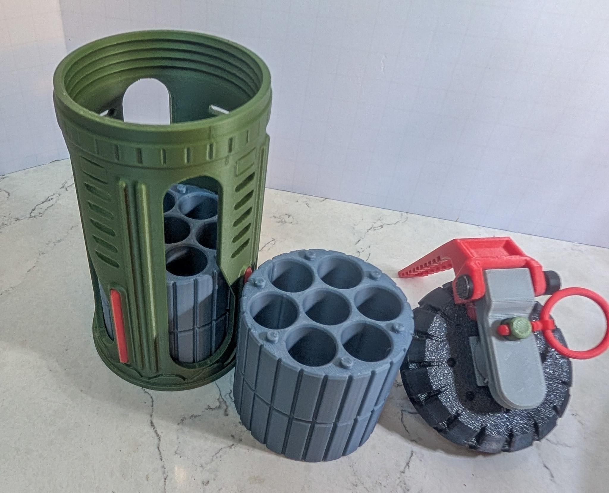 Futuristic Tactical Grenade AA and AAA Battery Storage - Etsy