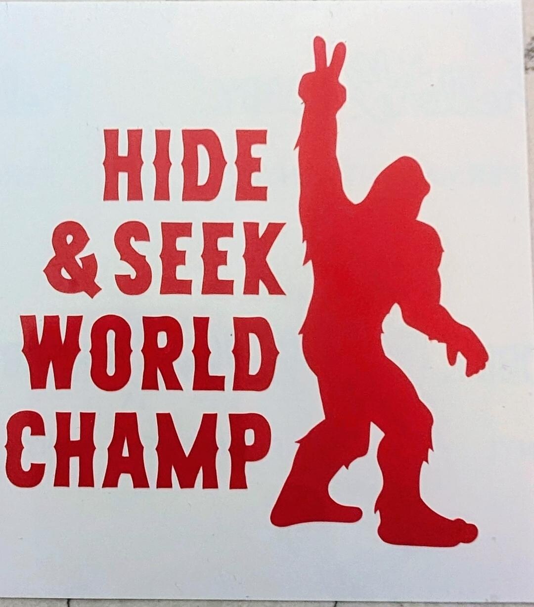 Bigfoot Hide & Seek World Champ Car Decal (4x4 Inches) - Etsy