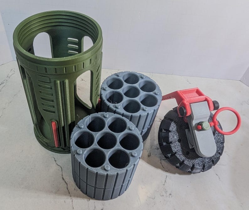 Futuristic Tactical Grenade AA and AAA Battery Storage - Etsy