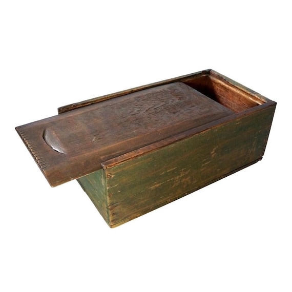Old Wood Candle Boxes Antique Yellow Pine Wooden Primitive Candle Box