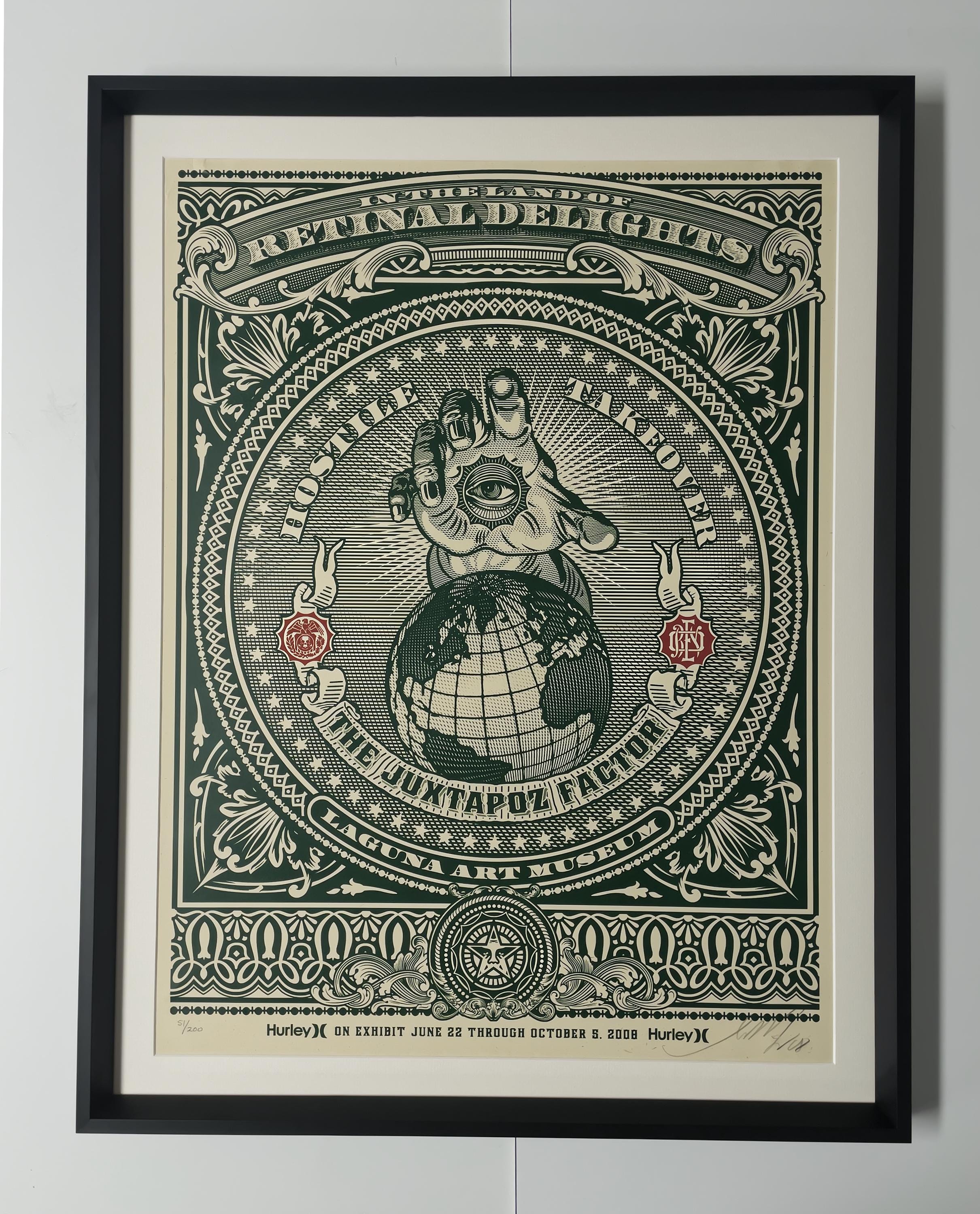 Shepard Fairy "juxtapoz Factor Laguna" Framed Print Pencil Signed ...