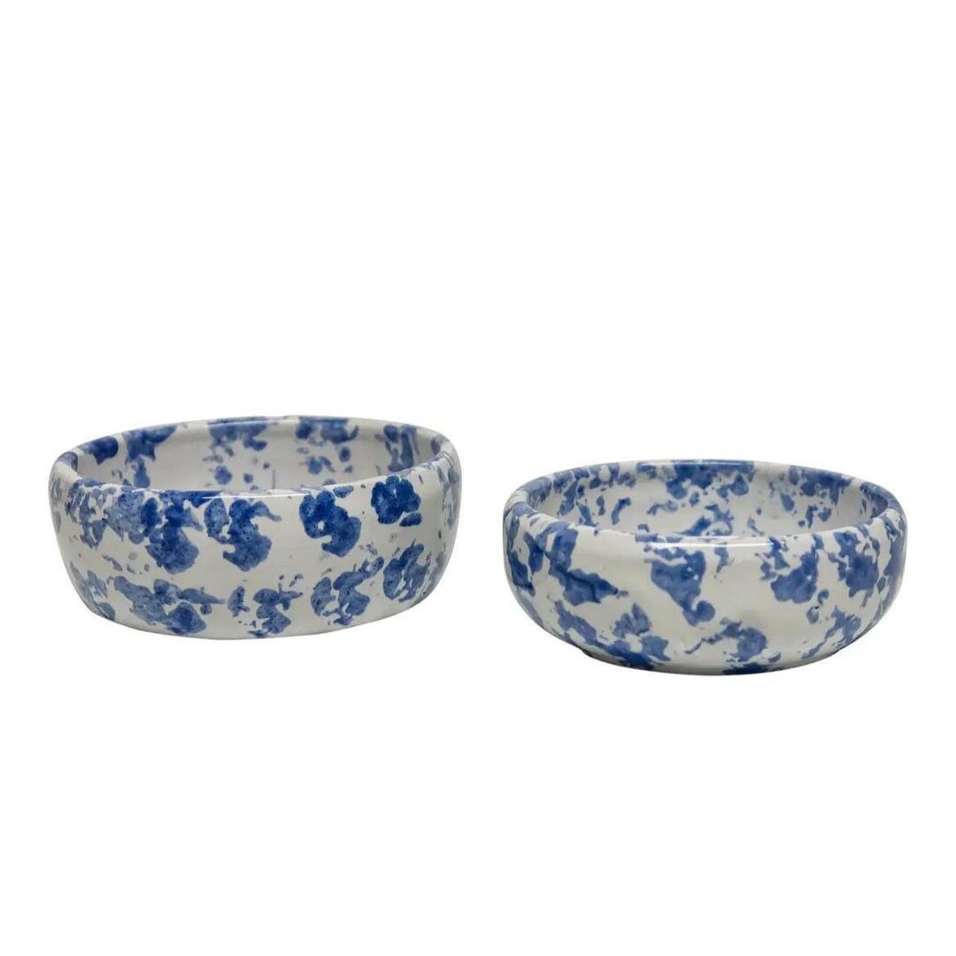 Bybee Kentucky Pottery Spongeware Bowls a Pair - Etsy