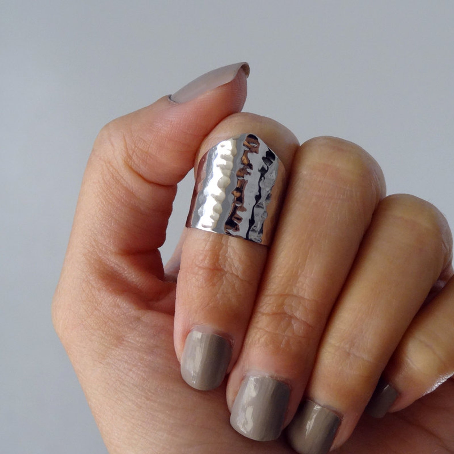 Knuckle Cuff Ring / Chevron Knuckle Ring / Above the Knuckle Ring ...