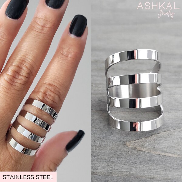 Stainless Steel Rings - Etsy