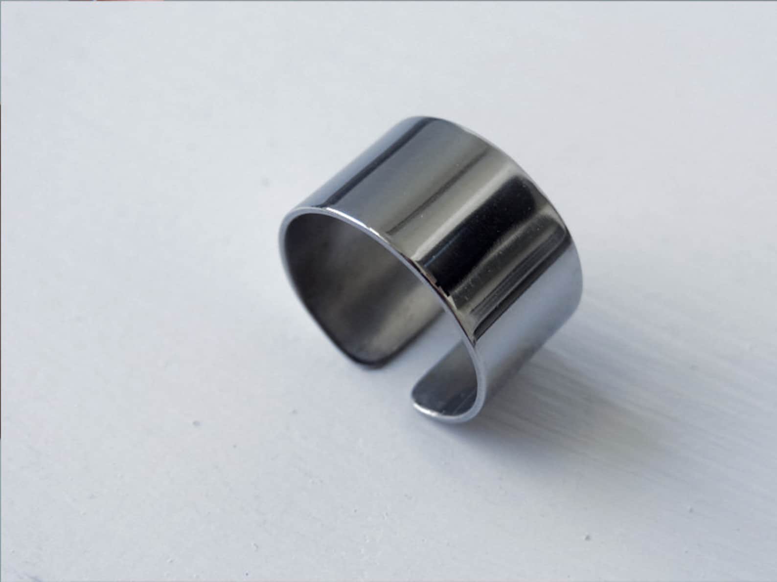 Stainless Steel Knuckle Ring, Shiny Cuff Knuckle Ring, Wide Knuckle ...
