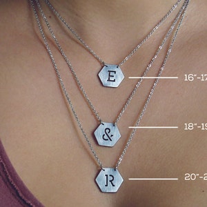 Stainless Steel Initial Necklace Personalized Initial Necklace ...