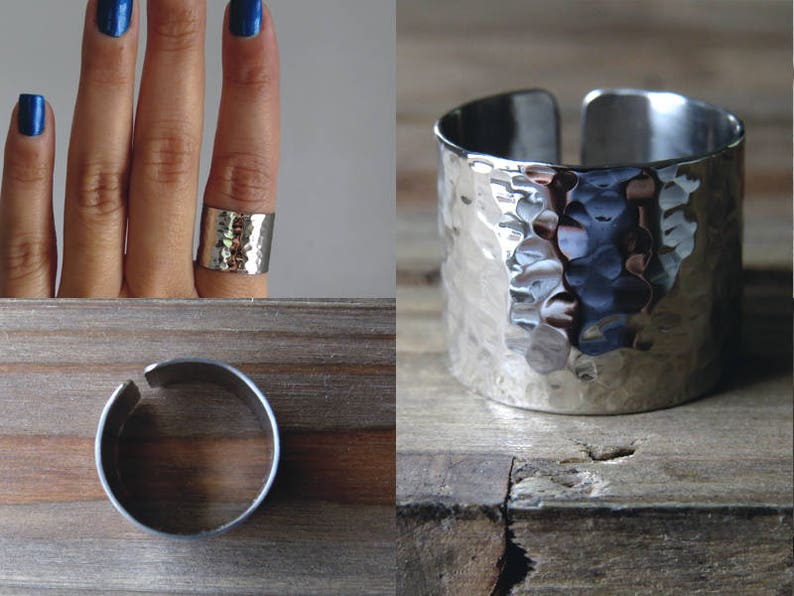 Wide Band Ring Waterproof Jewelry Silver Tube Ring | Etsy