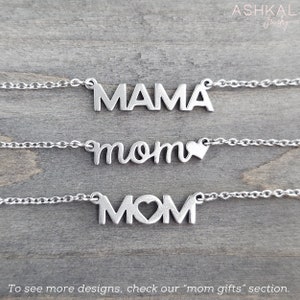 Dainty Heart Mom Necklace • Gift for First Time Mom • Cute Mother's Day ...