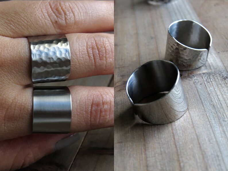 Stainless Steel Rings / 316L Stainless Steel Rings / Wide Band - Etsy