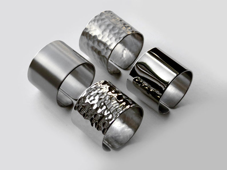 Wide Band Ring Waterproof Jewelry Silver Tube Ring | Etsy