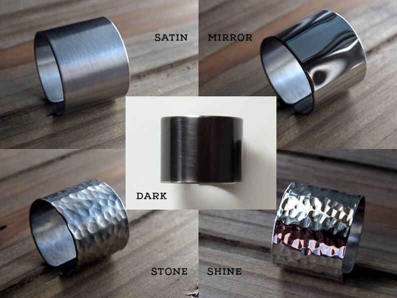 Wide Band Ring Waterproof Jewelry Silver Tube Ring - Etsy