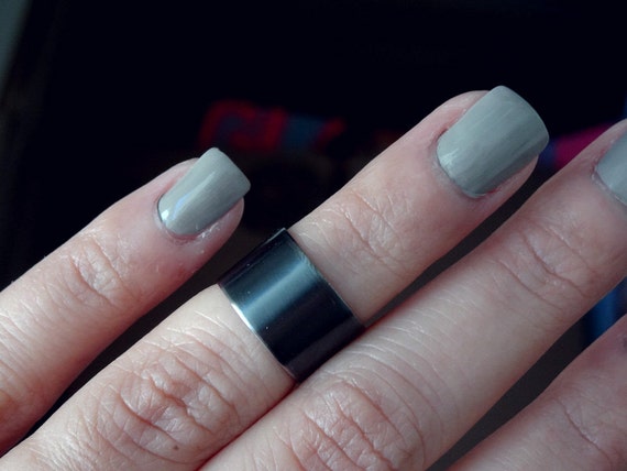 Wide Black Knuckle Ring Black Above the Knuckle Ring Wide - Etsy