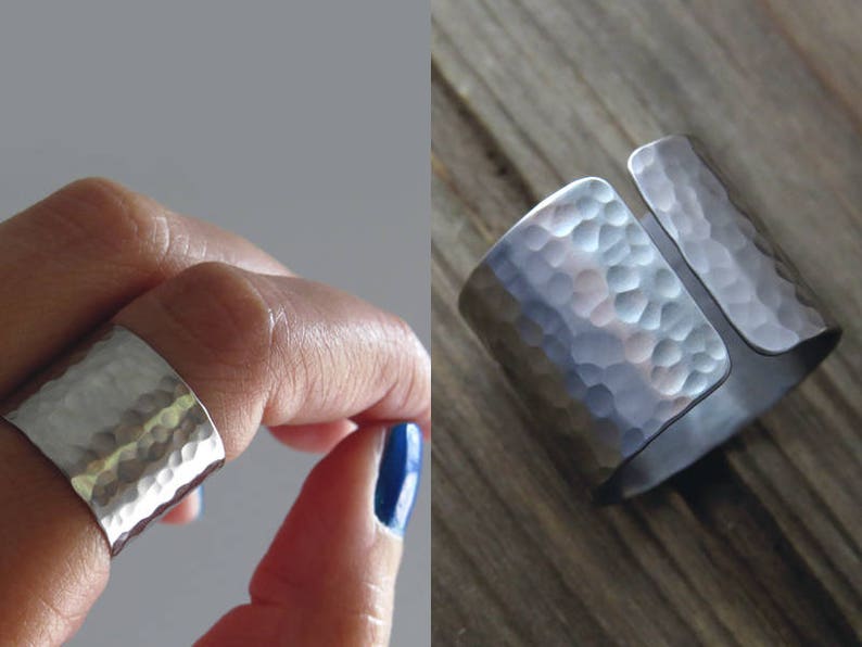 Wide Band Ring Waterproof Jewelry Silver Tube Ring | Etsy