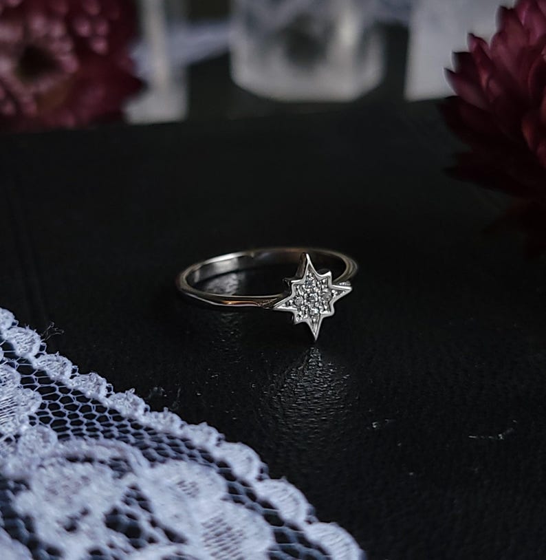 Sirius Ring - Sterling Silver Star Ring - Etsy