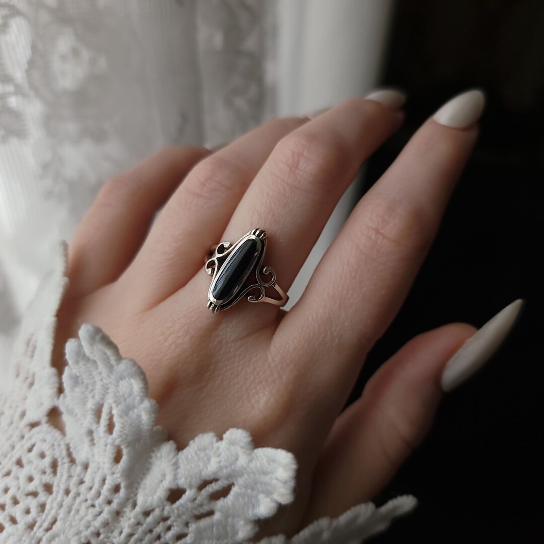 Lydia Agate Ring Sterling Silver - Etsy