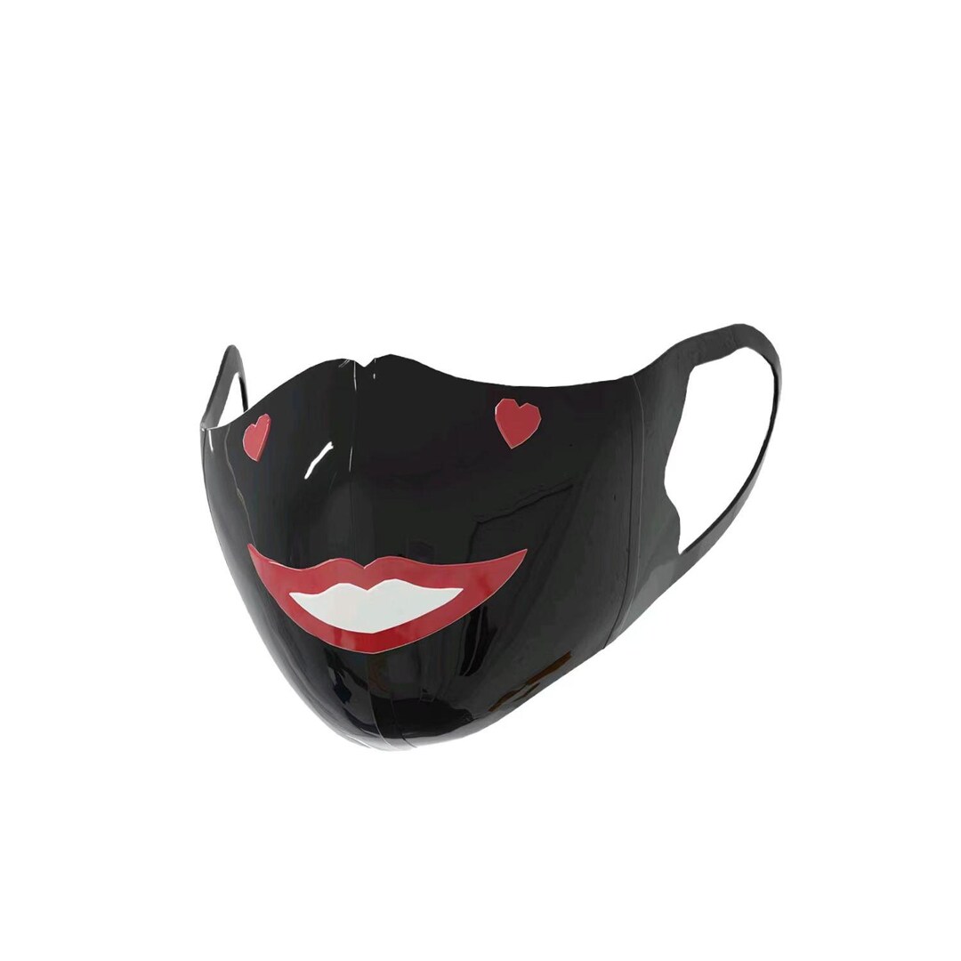 Latex Face Mask Red Lips Love Cheeks - Etsy
