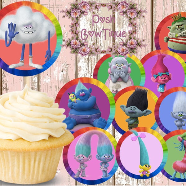 Trolls Cake Toppers - Etsy