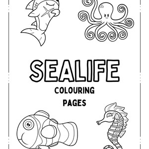 Sealife Animal Colouring Pages | PDF Download | Ocean Animals Colouring ...