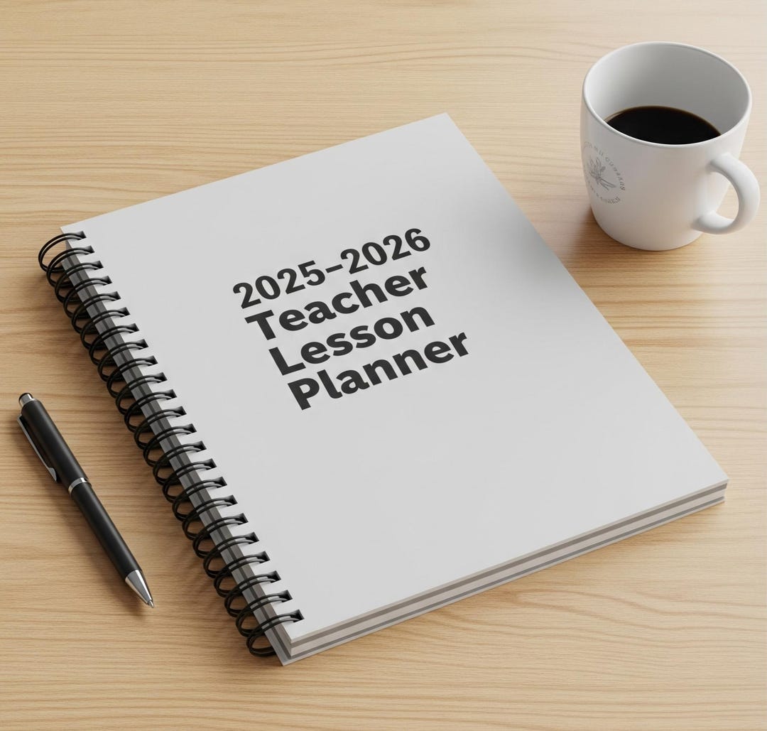 2025-2026 Teacher Lesson Planner PDF: Weekly, Monthly, Year-at-a-glance ...