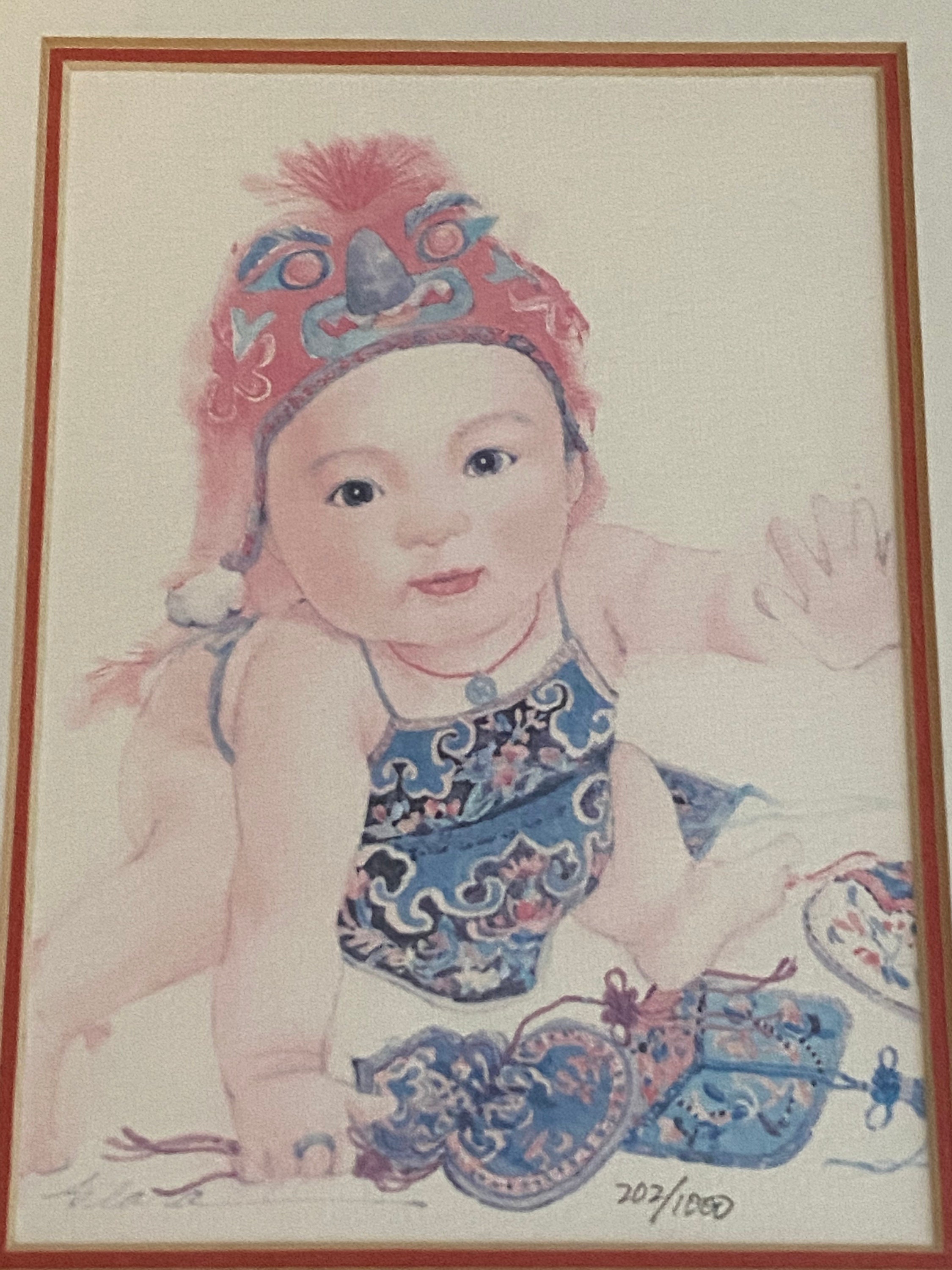 Clara Hung Mei Yee Asian Baby Watercolor Signed - Etsy Canada