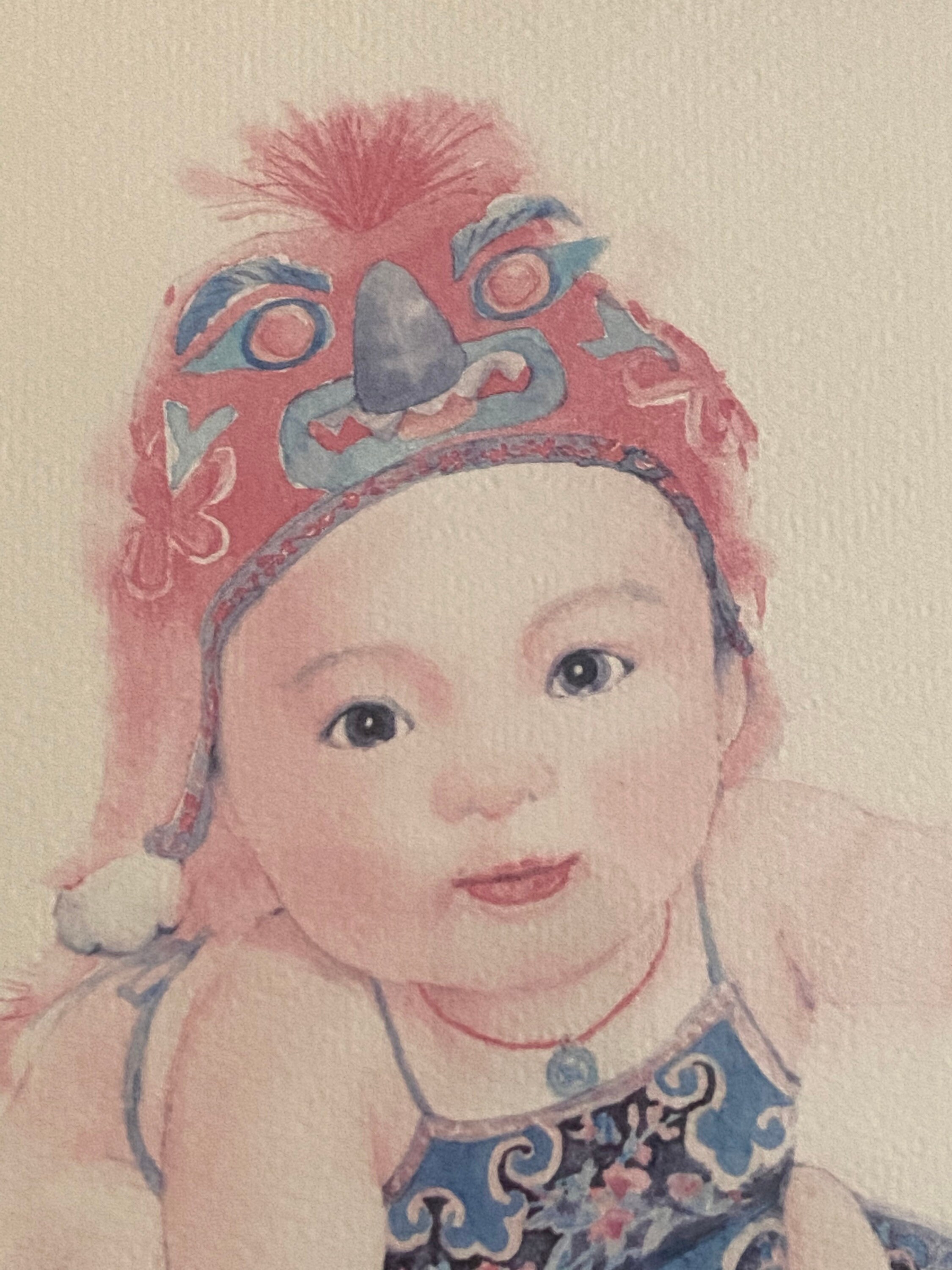 Clara Hung Mei Yee Asian Baby Watercolor Signed - Etsy Canada