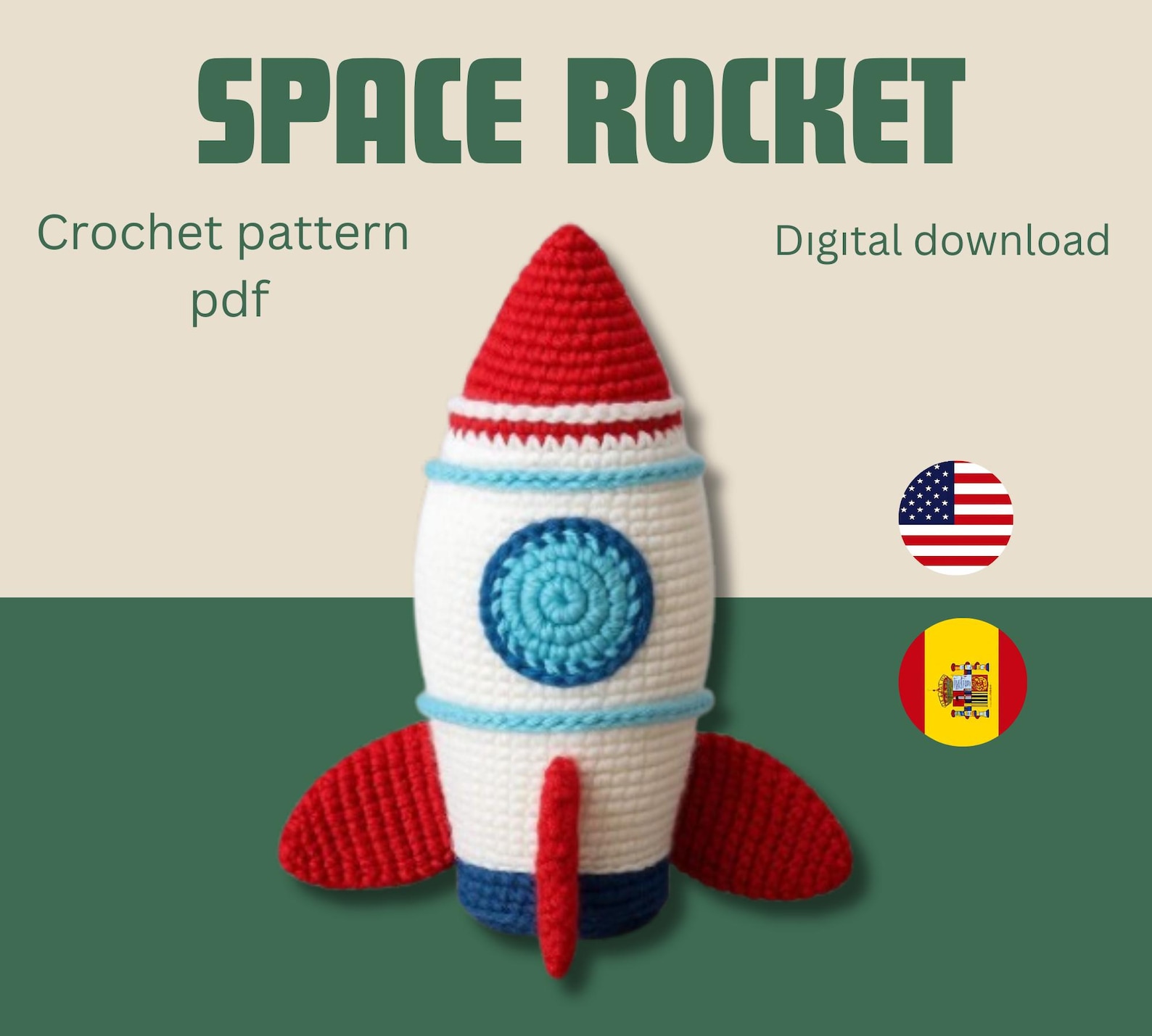 Amigurumi Rocket Crochet Pattern: DIY Space Toy PDF Download - Etsy