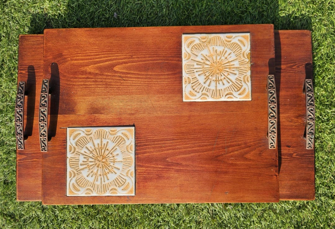 Art Deco, Upcyled Vintage Tiled Trays - Etsy