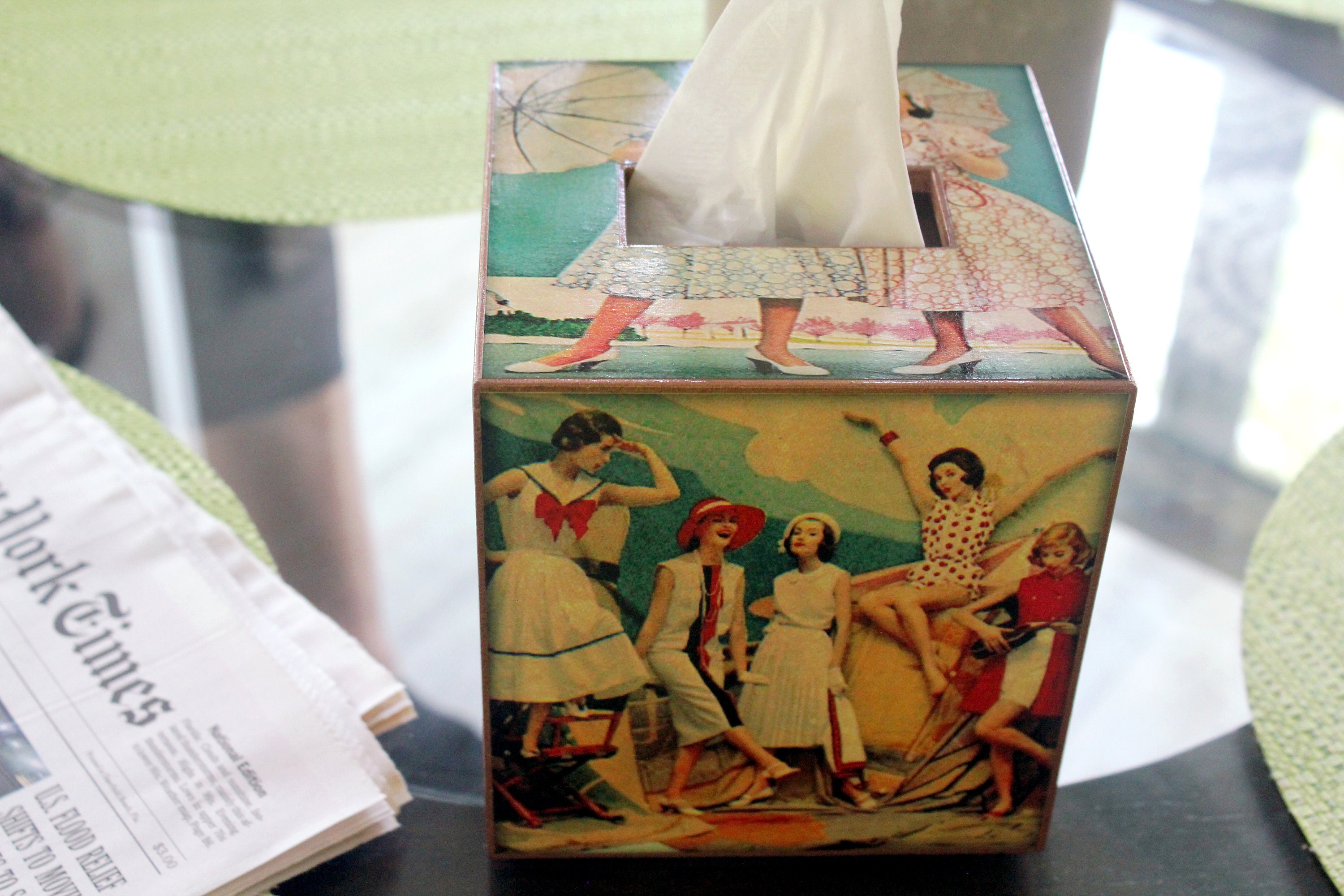 Retro Fashion Tissue Box | Etsy