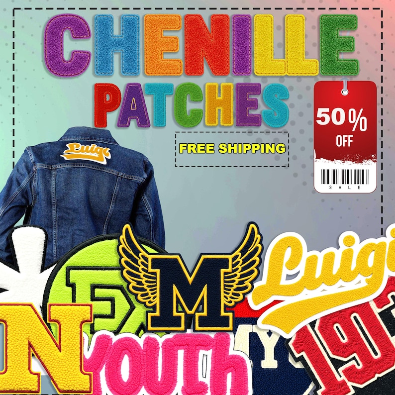 Custom Chenille Patches | Chenille Patch | Personal Logo Chenille Patch ...