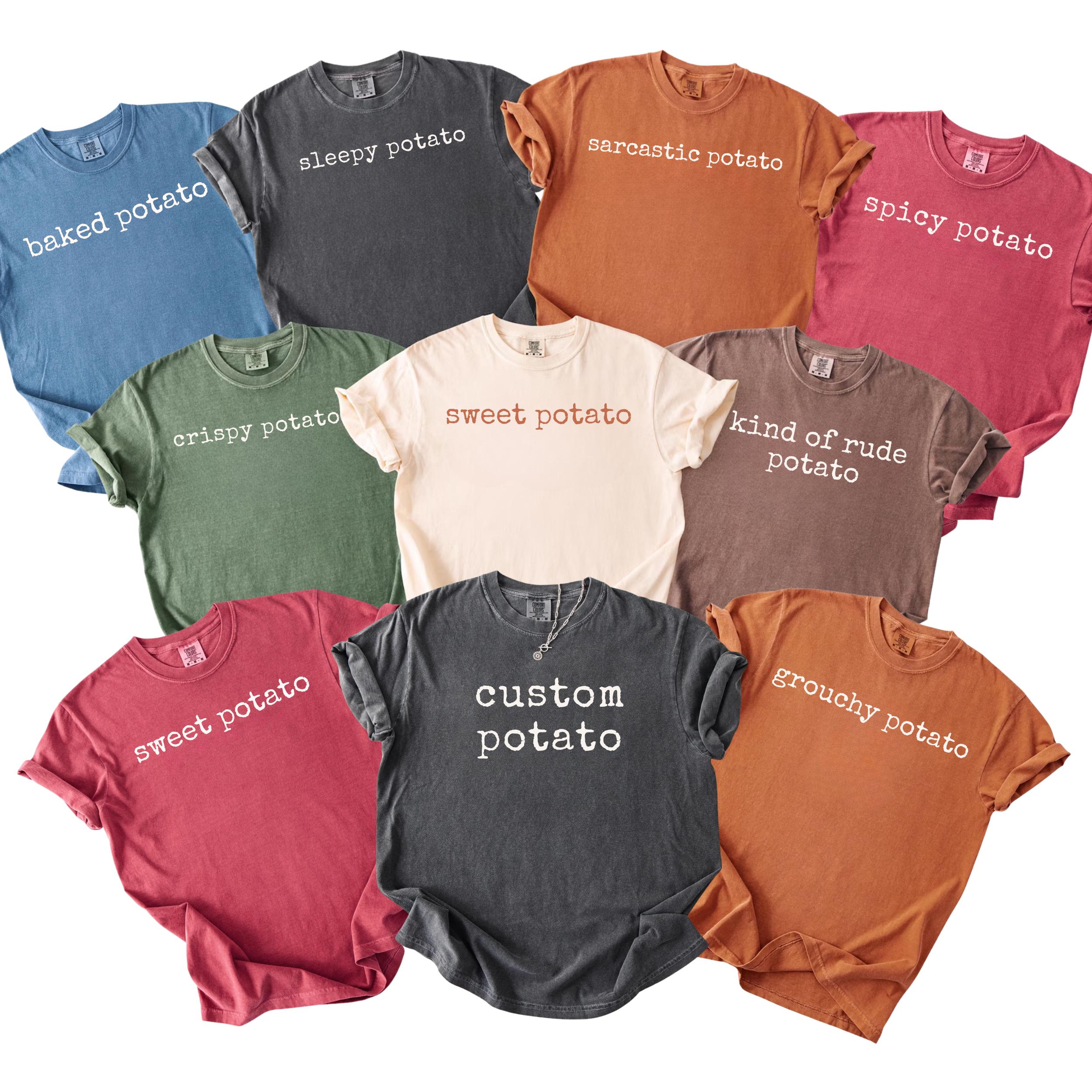 Custom Potato Shirt, Comfort Colors® Matching Thanksgiving Shirt, Funny ...