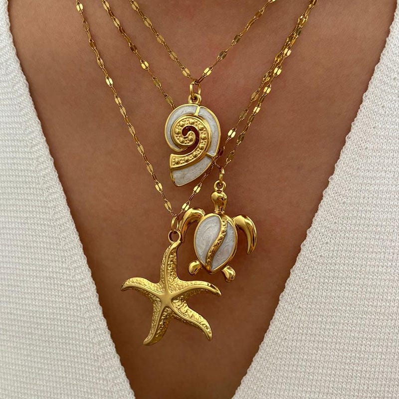 Sea Life Necklace - Etsy